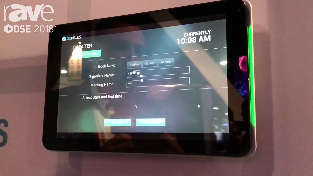 DSE 2018: 22MILES Wayfinding Demos Its Room Booking Touch Screen ...