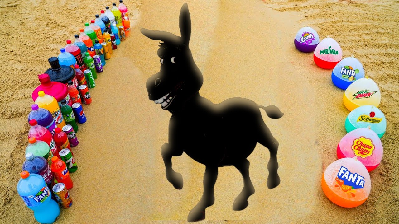 EXPERIMENT: Giant Toothpaste Eruption from Donkey pit, Mtn Dew, Coca Cola, Big Balloons & Mentos ...