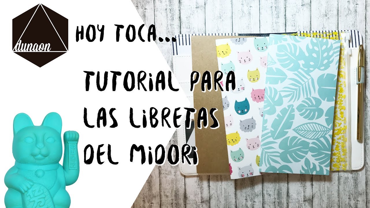 Tutorial para hacer las libretas interiores del midori - YouTube