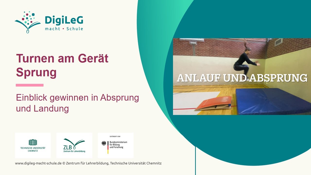 Turnen am Gerät Sprung - Anlauf und Absprung - Lehr-Lernvideo - YouTube