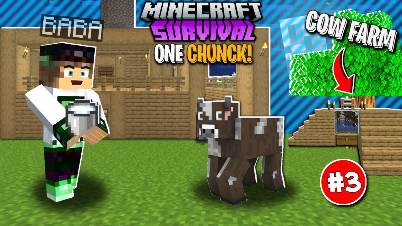 Minecraft: Best AUTOMATIC Cow Farm 1.19! (Survival | Java ) ONE CHUNK ...