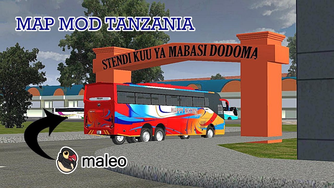 New map mod ya Tanzania bus simulator Indonesia android game - YouTube