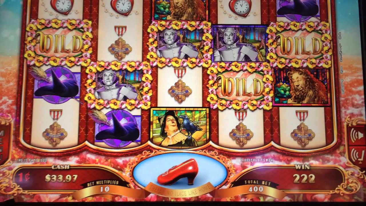 Wizard of Oz Ruby Slippers Slot Machine 5 Symbol Character Line Hit ...