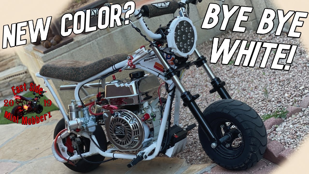 The Minibike Gets A Color Change! Monster Moto Powder Coat! - YouTube