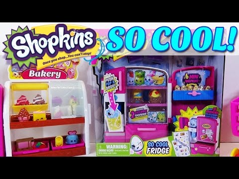 Season 2 SHOPKINS SO COOL FRIDGE Toy Playset Unboxing with Exclusive Shopkins Review 2015