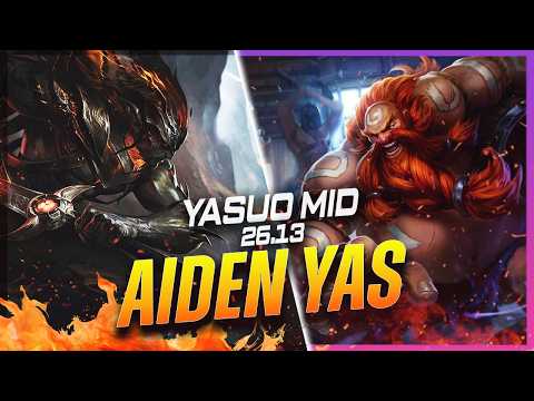 AIDENYASUO - Yasuo vs Gragas MID Patch 26.13 - Challenger Yasuo Gameplay
