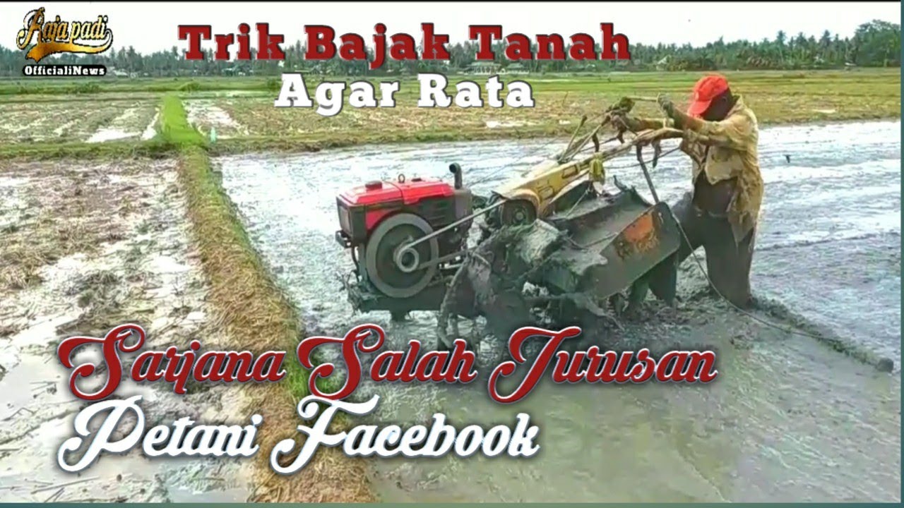 Cara Bajak Tanah Agar Rata Dengan Kraktor #Yanmar Rotari - YouTube