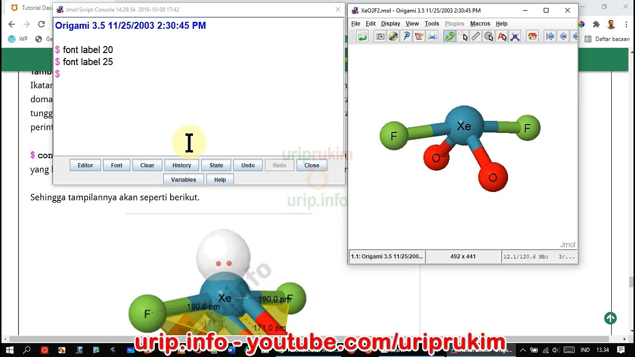 Tutorial Dasar Jmol untuk Pengajaran Geometri Molekul - YouTube