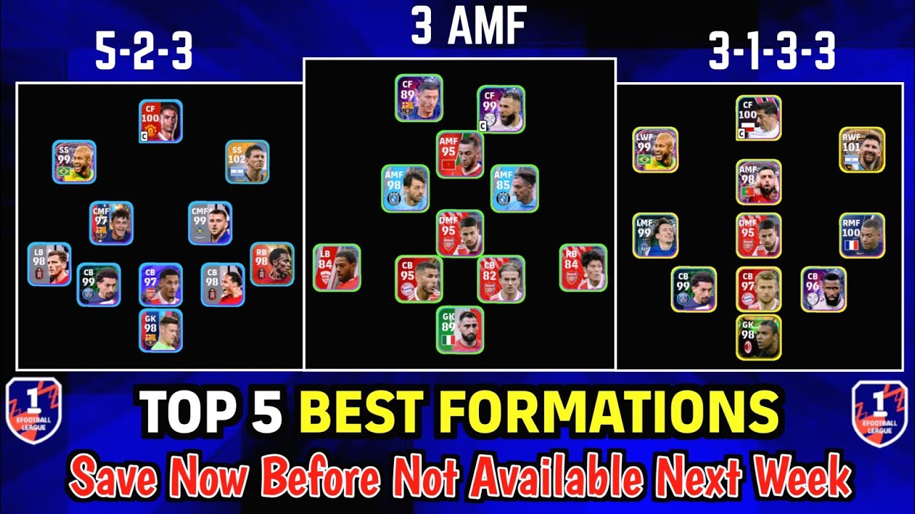 Top 5 Best Formations Must Your Save This Week | Save Now Before Not ...
