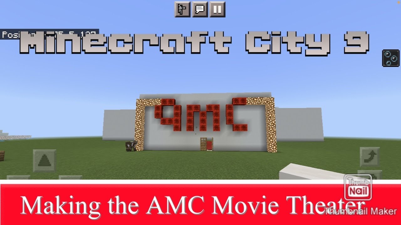 Making the AMC Movie Theater- Review of my City - Minecraft City 9 ...