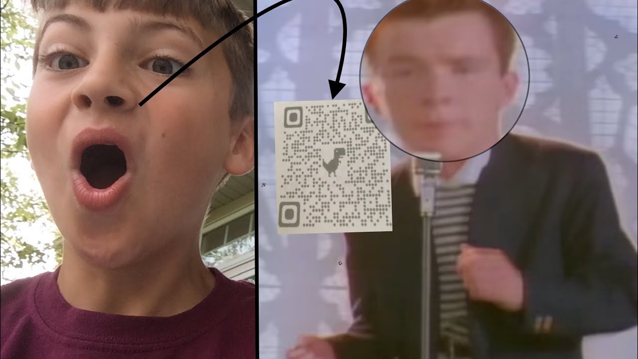 Rick rolling people with QR codes - YouTube
