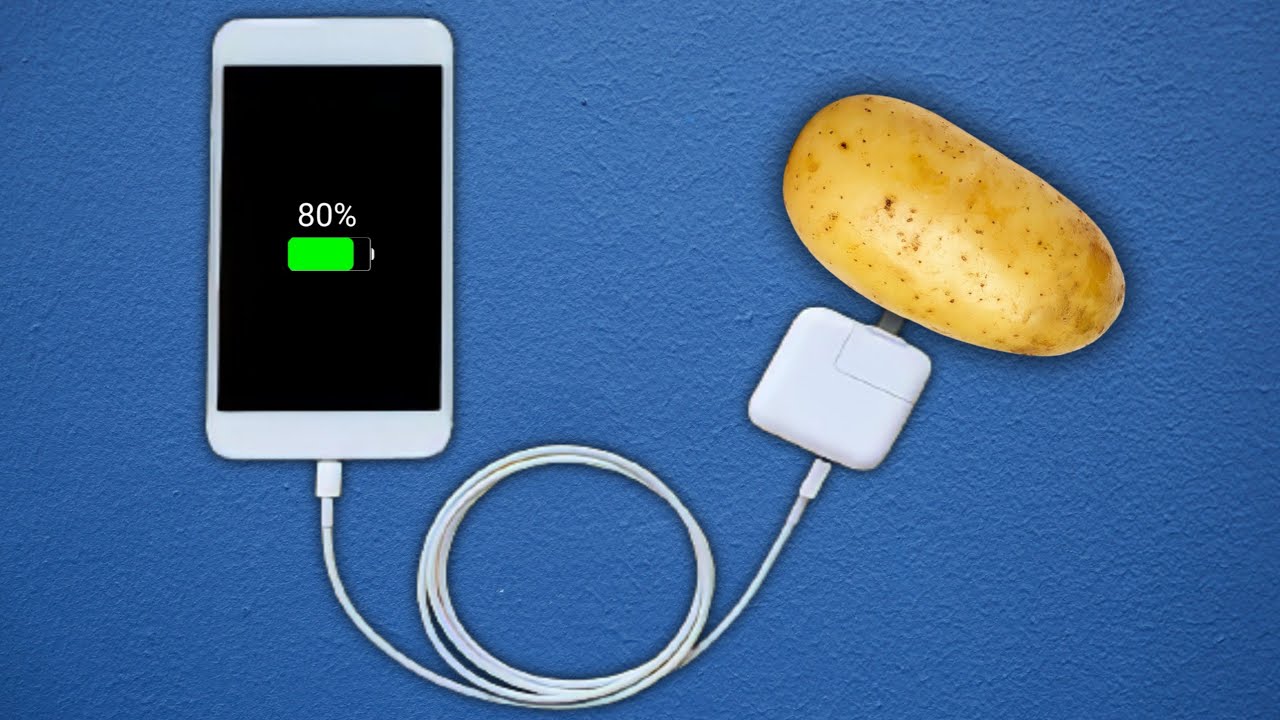 Free energy experiment using potato | Mobile charge without electricity ...