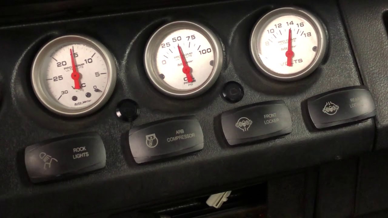 LED idiot lights in YJ - YouTube