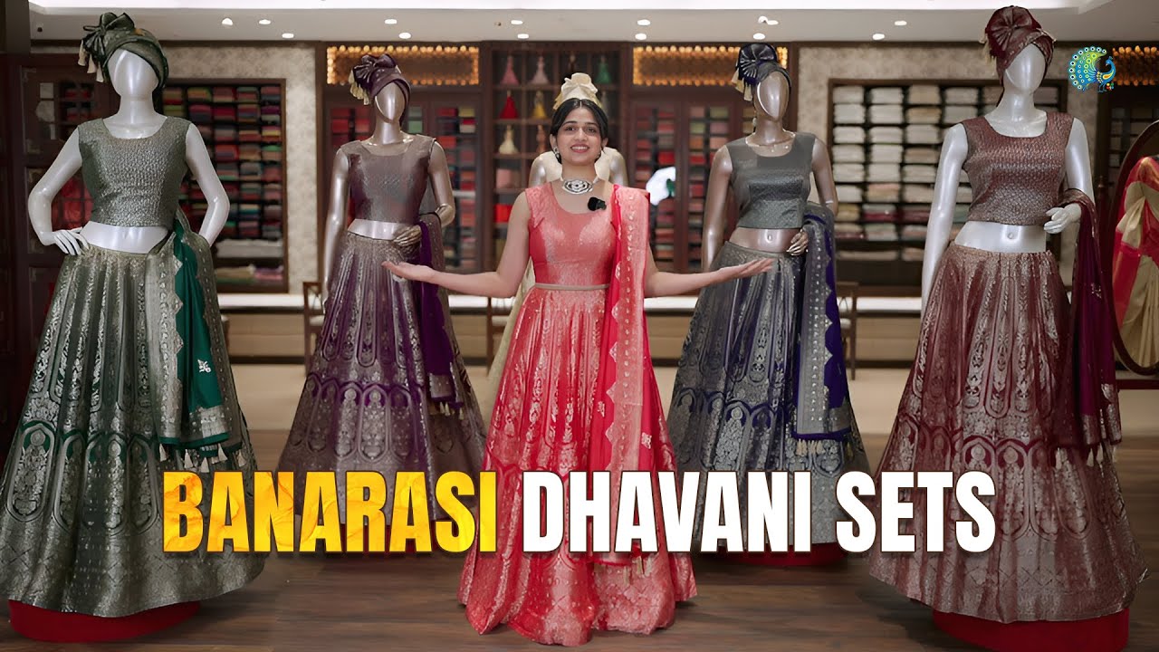 Stunning Collection Of Traditional Banarasi Dhavani Sets - YouTube