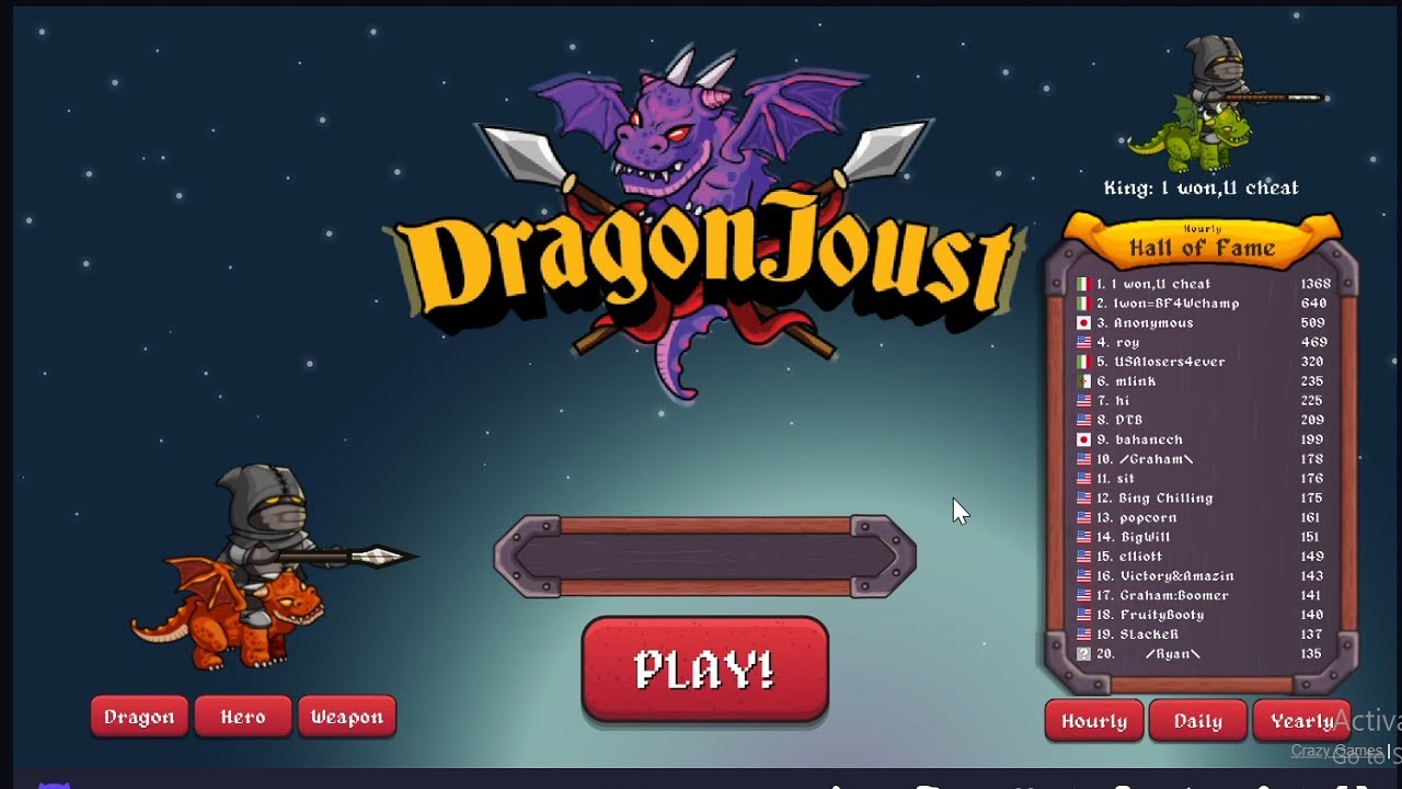 Dragon Joust Gamers zone - YouTube