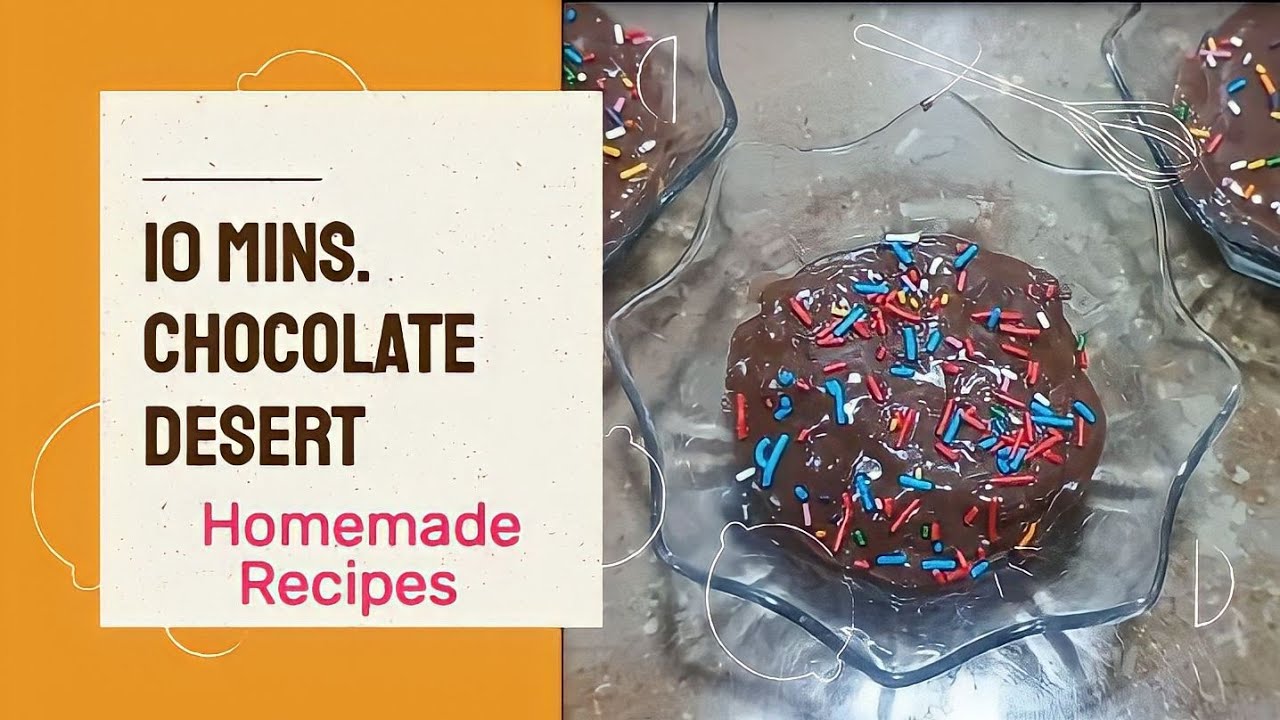 10 Minutes Chocolate Desert Recipe|| Chocolate desert Recipe|| Homemade ...