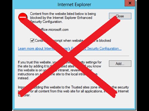 How To Turn Off Internet Explorer Enhanced Security Configuration - YouTube