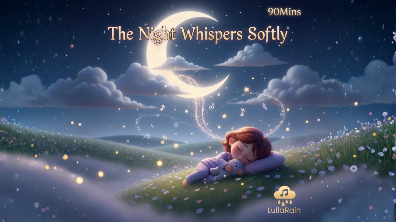 The Night Whispers Softly | Calm Bedtime Music for Kids | LullaRain ...