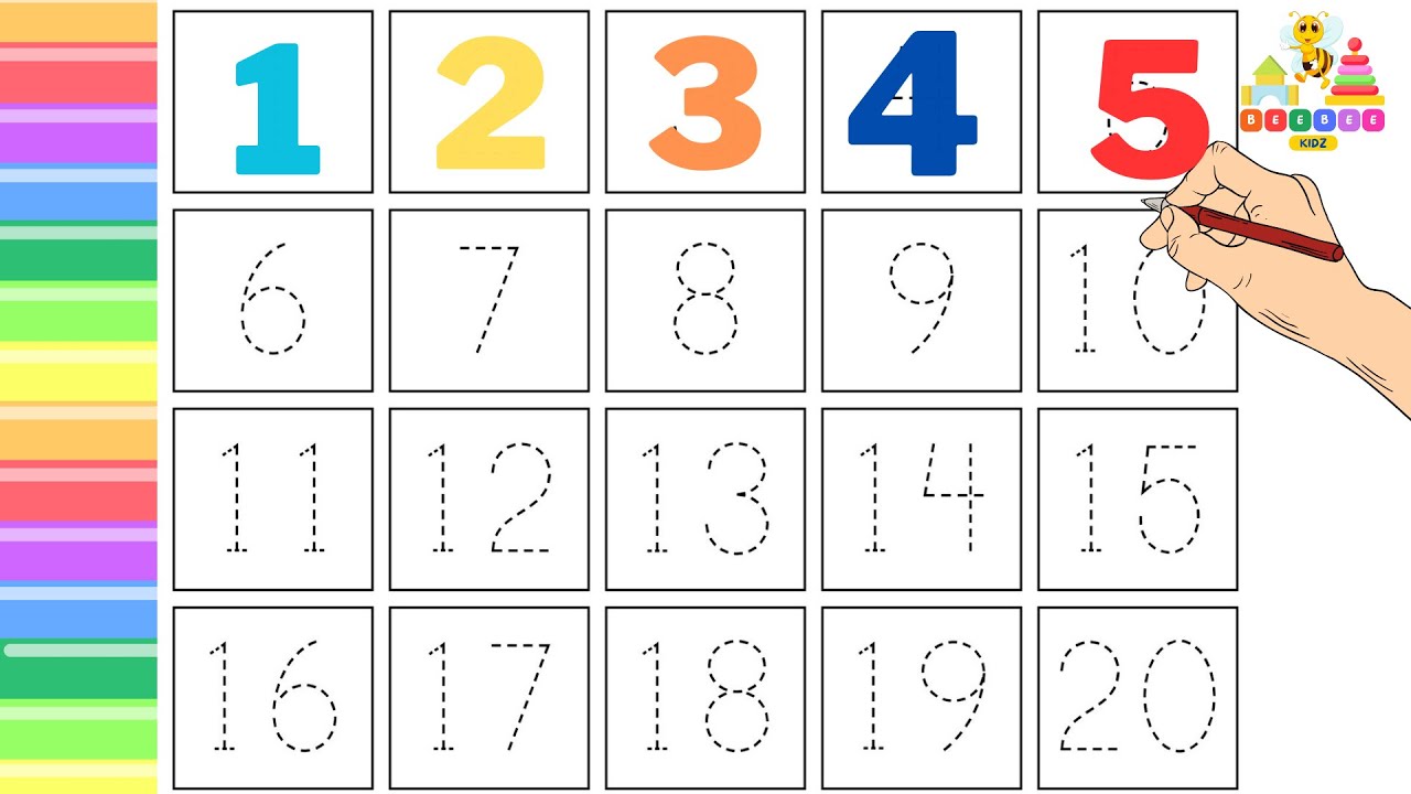 1 to 20 Counting | 1 से 20 तक गिनती | 123 Numbers | Counting Numbers ...