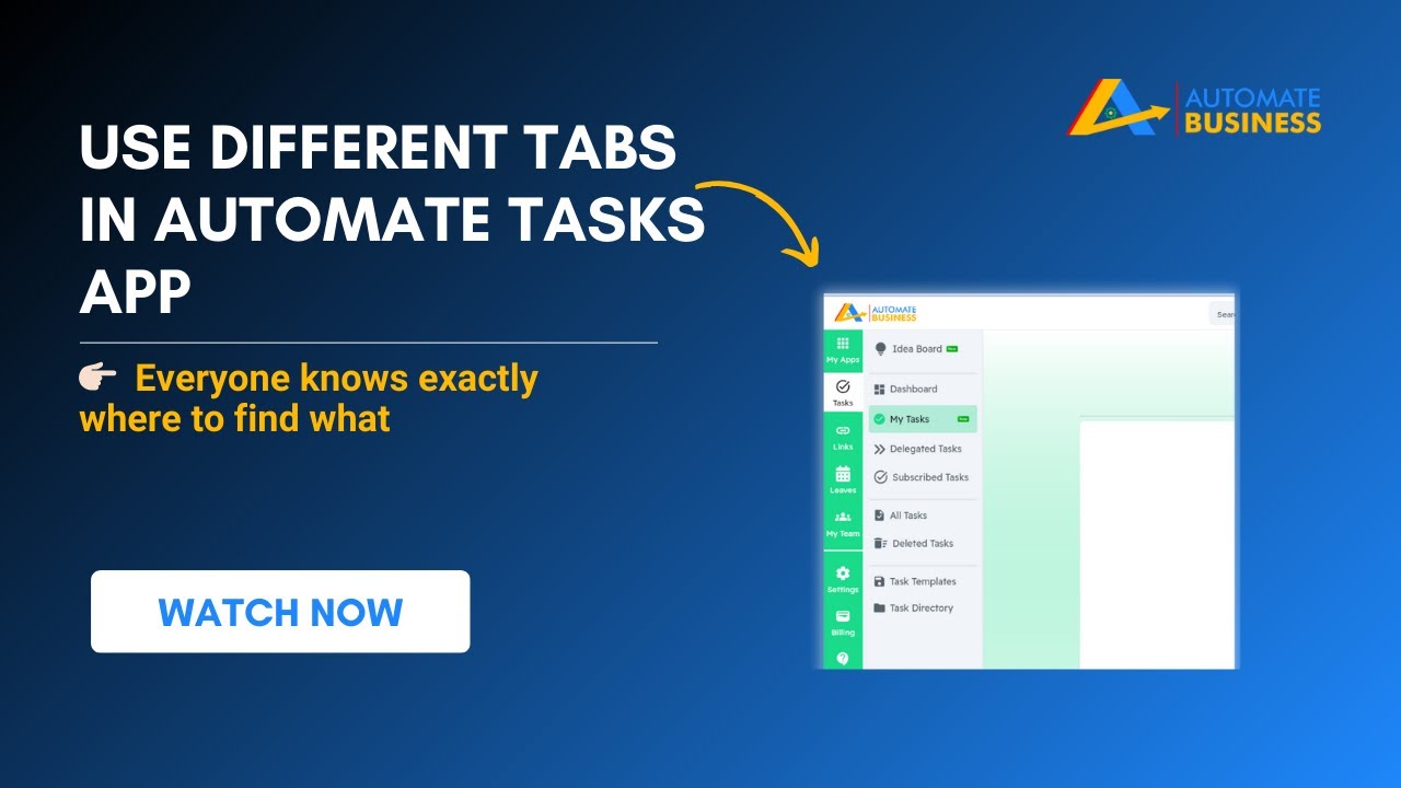 How to use different tabs in the Automate Tasks app? - YouTube