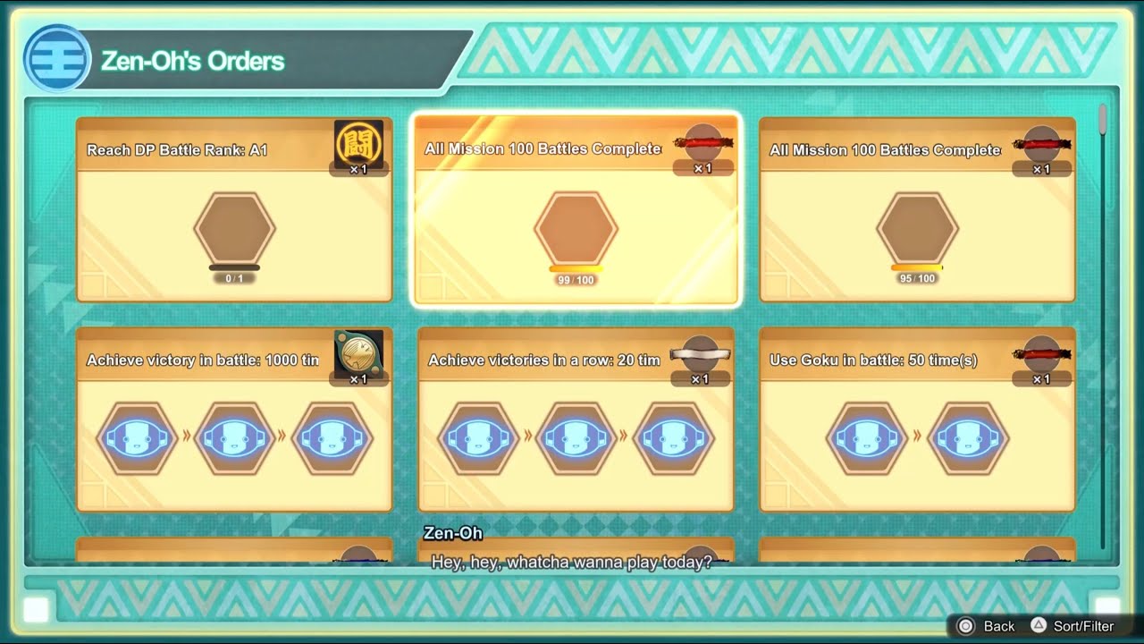 DRAGON BALL: Sparking! ZERO Zen-Oh's Orders, All Mission 100 Battles ...