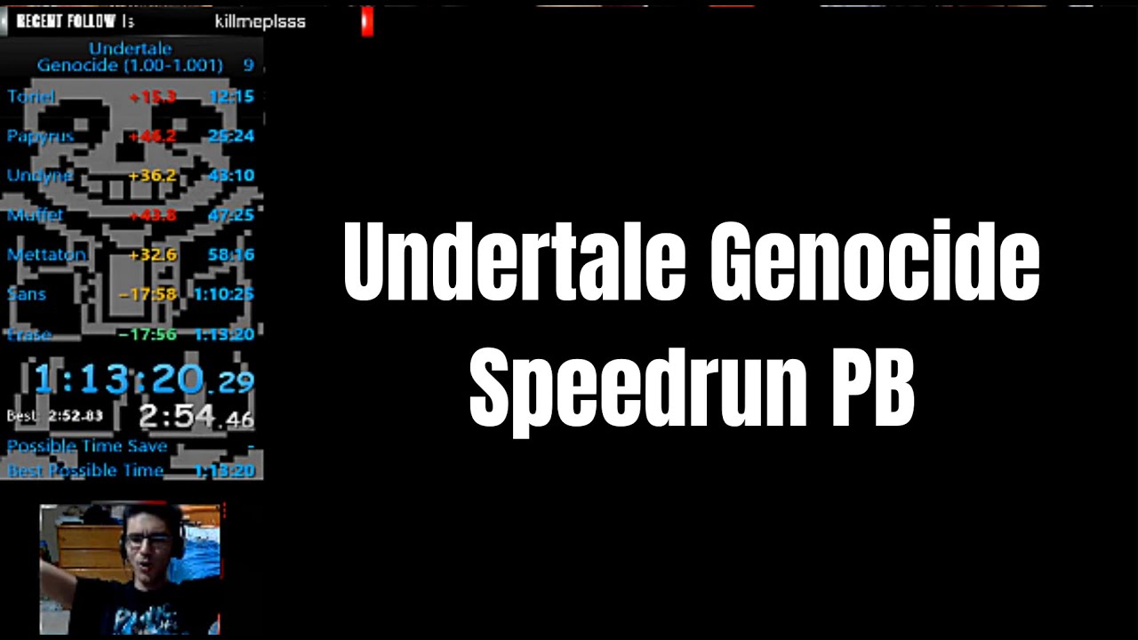 Undertale Gen. Speedrun Personal Best! 1h 13m 20s - YouTube