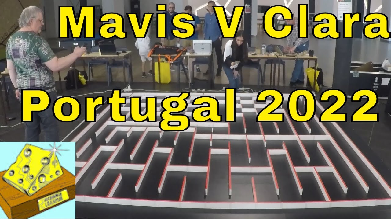 Clara V Mavis face off at the Portuguese Micromouse contest 2022 - YouTube