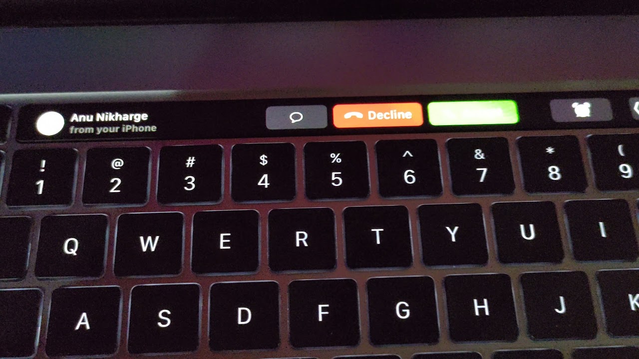 Macbook Pro Touch bar Notification - YouTube