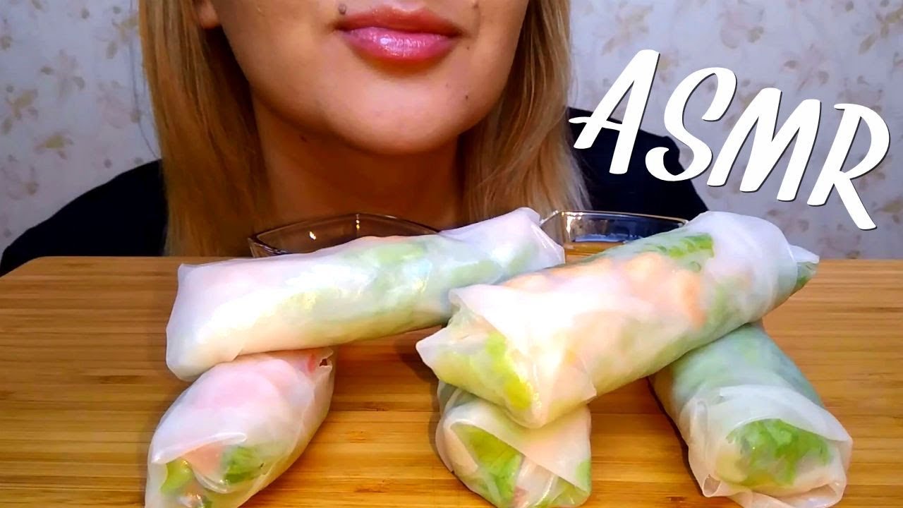 ASMR SPRING ROLL 먹방 (Eating Sounds) No Talking - YouTube