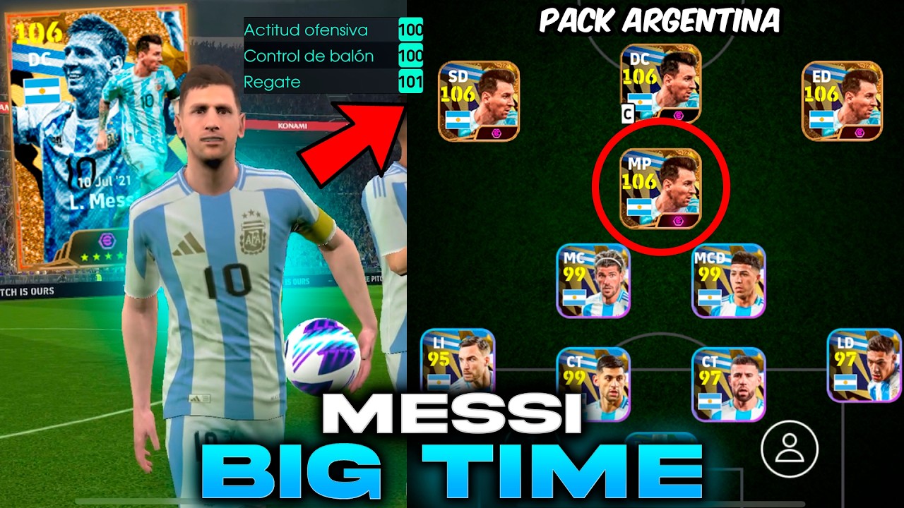 Así JUEGA MESSI "BIG TIME" de 106 🤩⚽ *Pack Premium Argentina ...