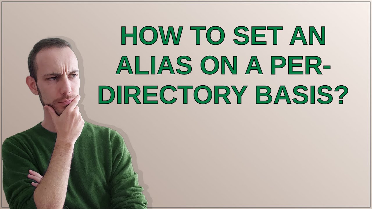 Unix: How to set an alias on a per-directory basis? - YouTube