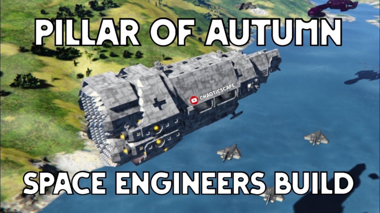 UNSC Pillar Of Autumn Space Engineers Build, Full Interior Walkthrough ...