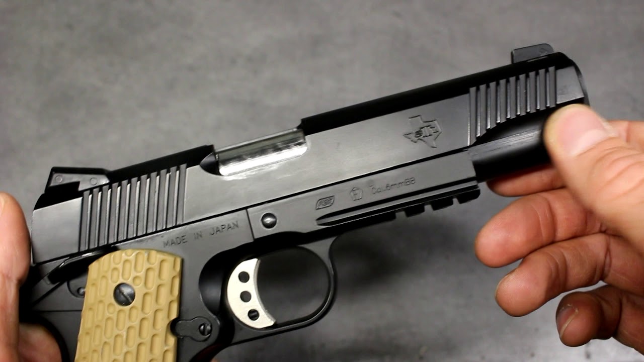[ASG/Marushin]STI-1911 A1 | Realistic Shooting System (fr) - YouTube