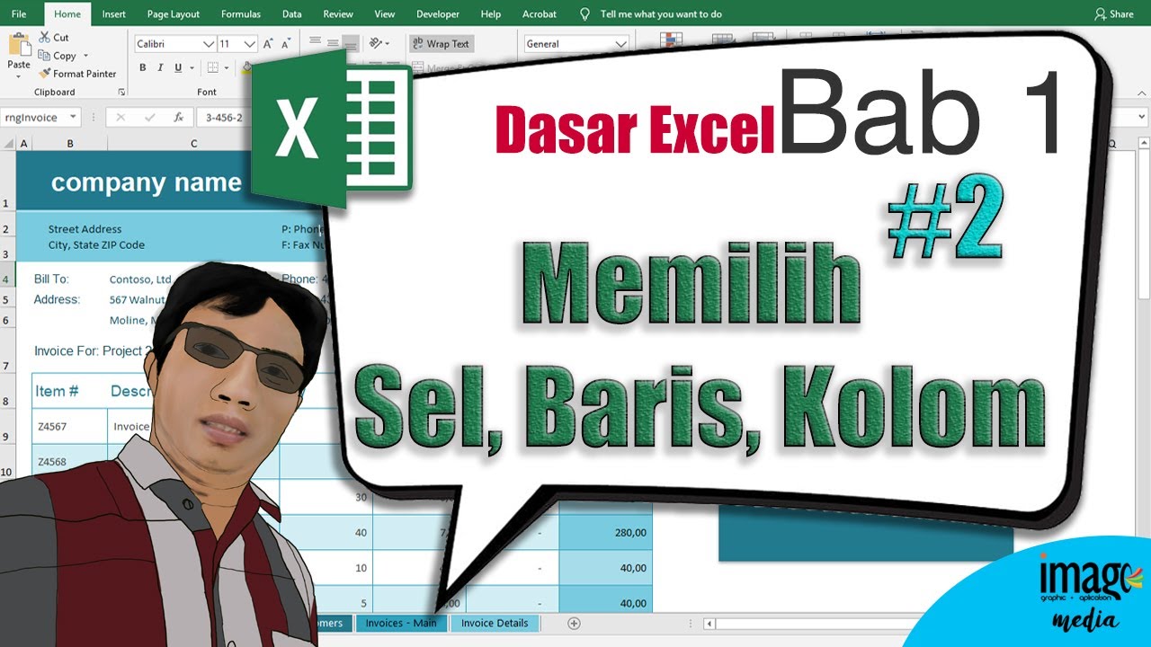 Cara Memilih Sel, Baris, Kolom dan Pengaturannya - YouTube