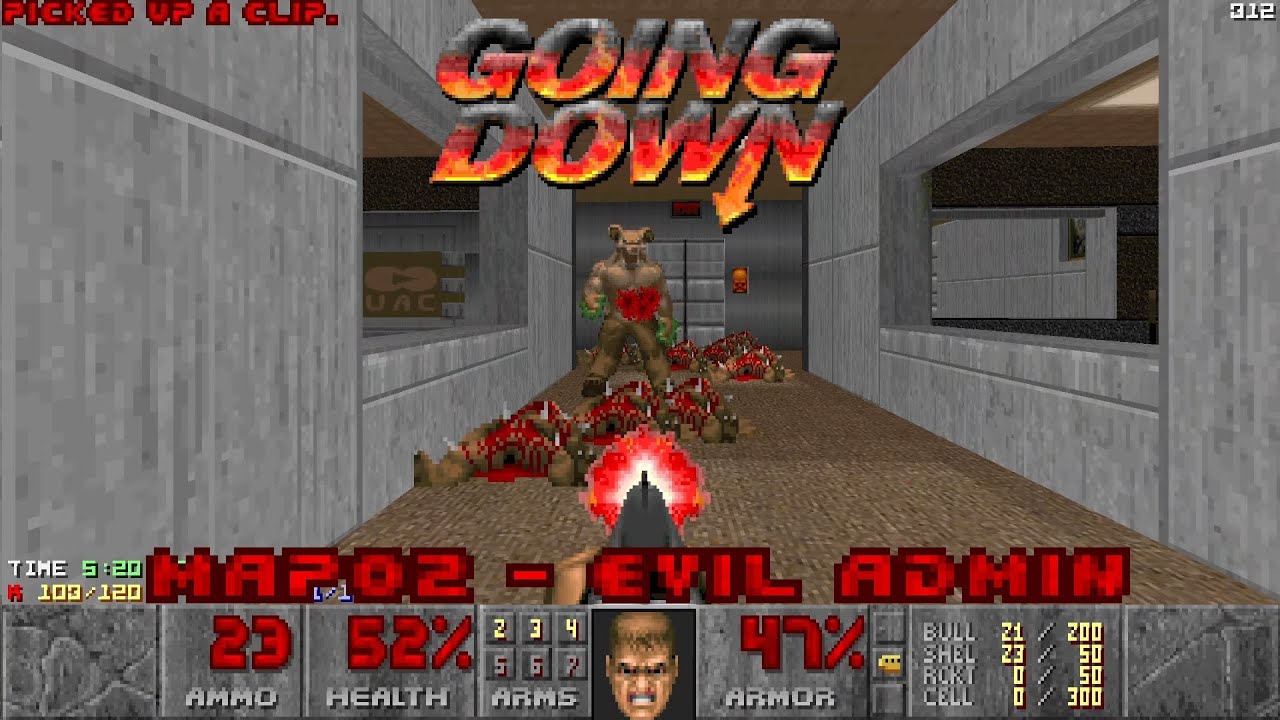 DOOM 2: Going Down - Map02 - Evil Admin - YouTube