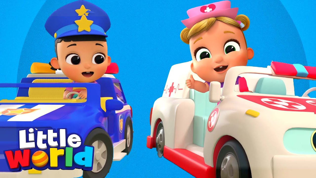 Wheels On the Ambulance | Boo Boo Song | Little World Kids Songs ...
