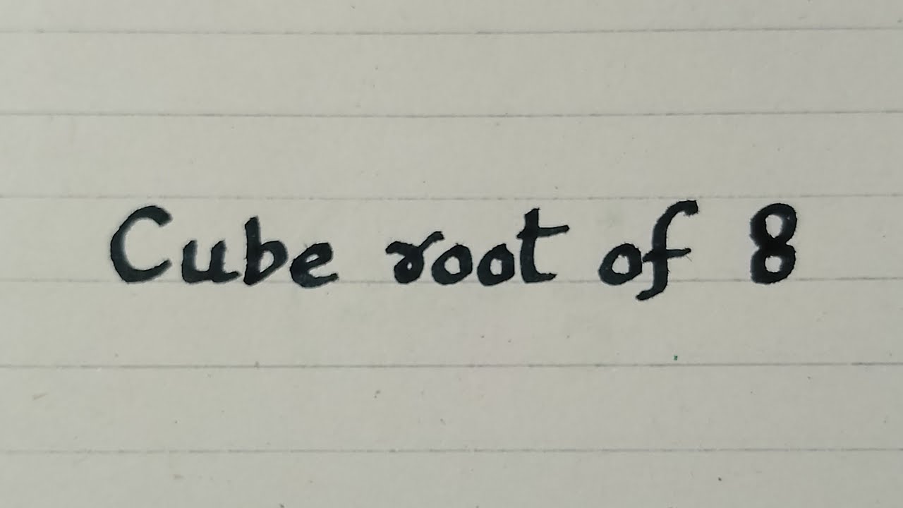 Cube Roots of 8 - YouTube