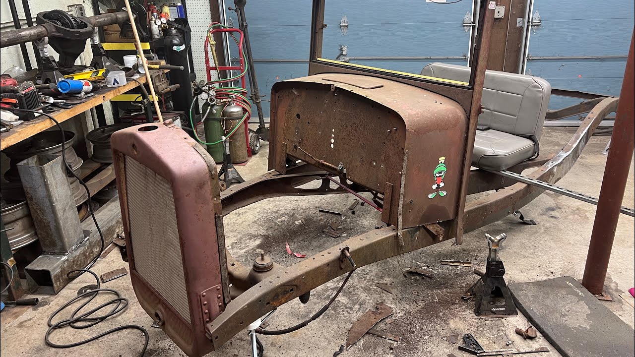 Fitting the cowl on my rat rod. (Budget Rat Rod Build Part 5) - YouTube