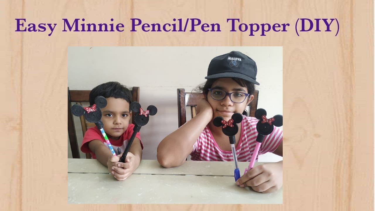 Easy Minnie Pencil/Pen Topper - YouTube