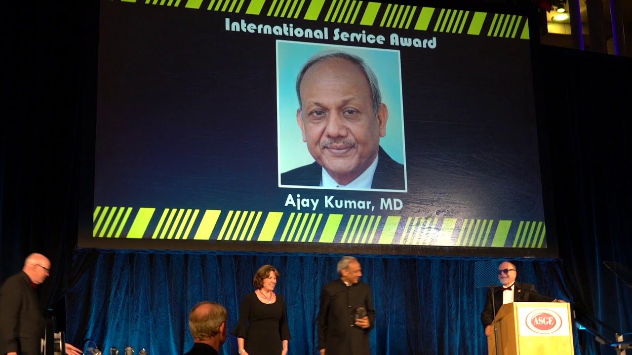 ASGE Crystal Awards at DDW 2018 - Honoring Dr. Ajay Kumar - YouTube