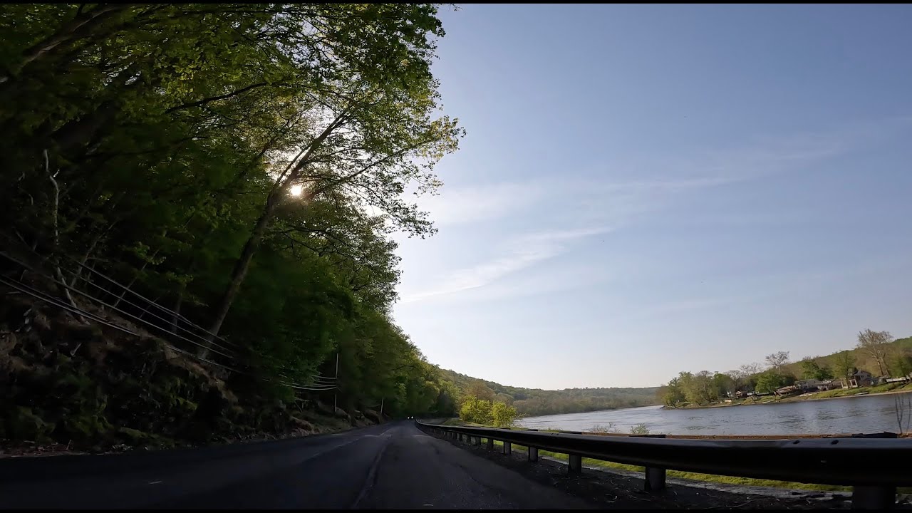 Delaware River Road, Pennsylvania – I-295 to Slateford – 2023 – GoPro ...
