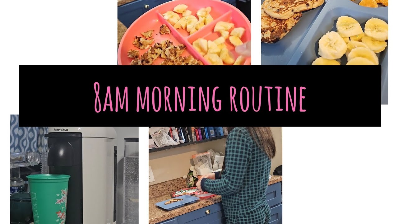 Realistic 8am morning routine as a young mom of 2 ️ - YouTube