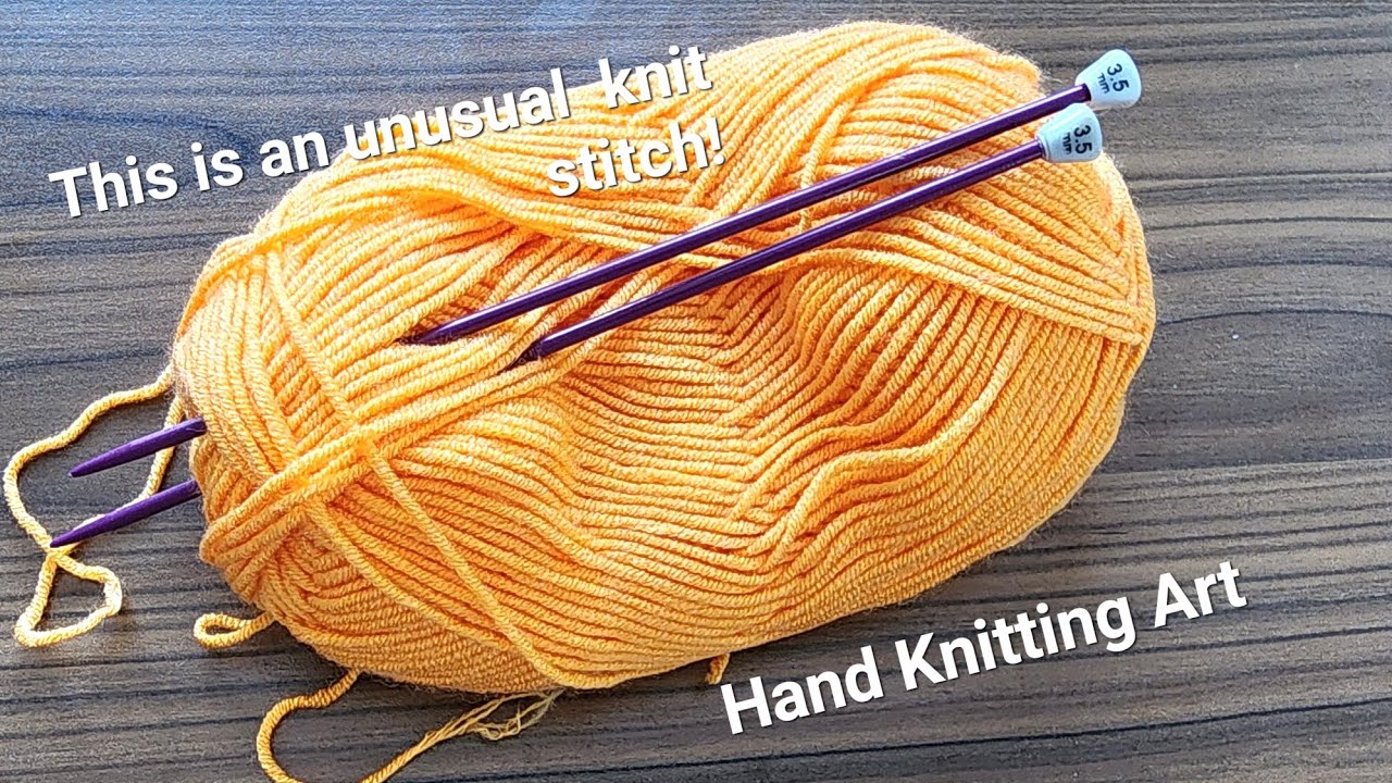 This is an unusual knit stitch! very easy and beautiful knitting ...