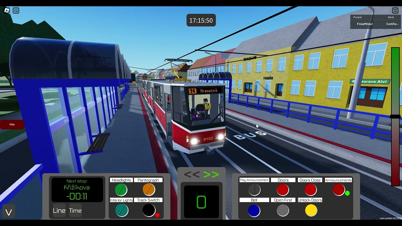 Roblox rails of Ostrava-linka 14-směr Hranečník-tram: KT8D5N.R2P #9102 ...