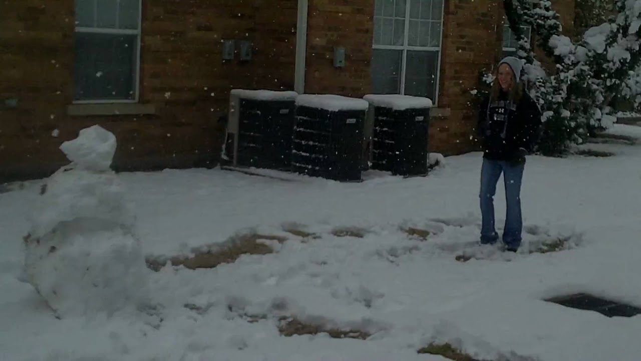 jen crushing snowman - YouTube