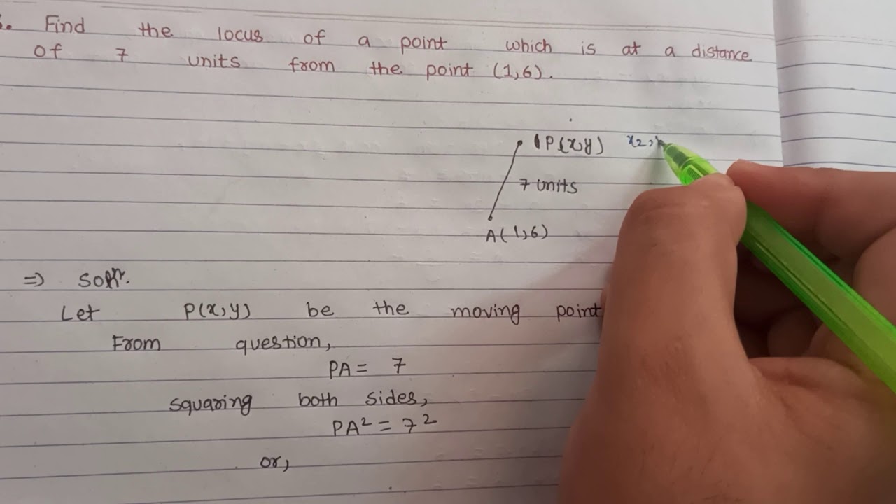 Locus of moving point elementary problems 6 - YouTube