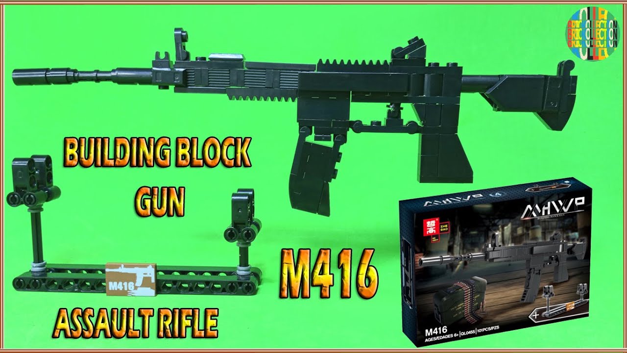 LEGO Gun Model M416 Assault Rifle LEGO Bricks Compatible - YouTube