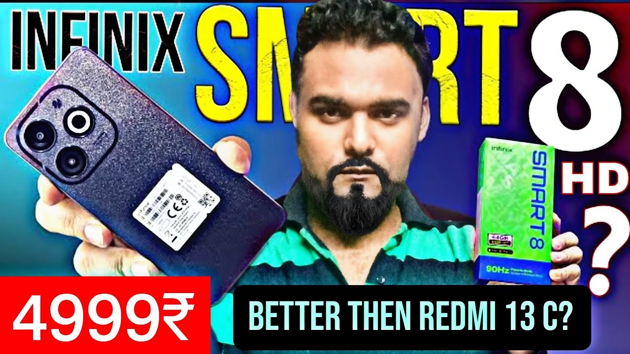 infinix Smart 8 HD 😱- Itna sab kuch bs 4999₹ mai? | Hands-on review 🔥 ...