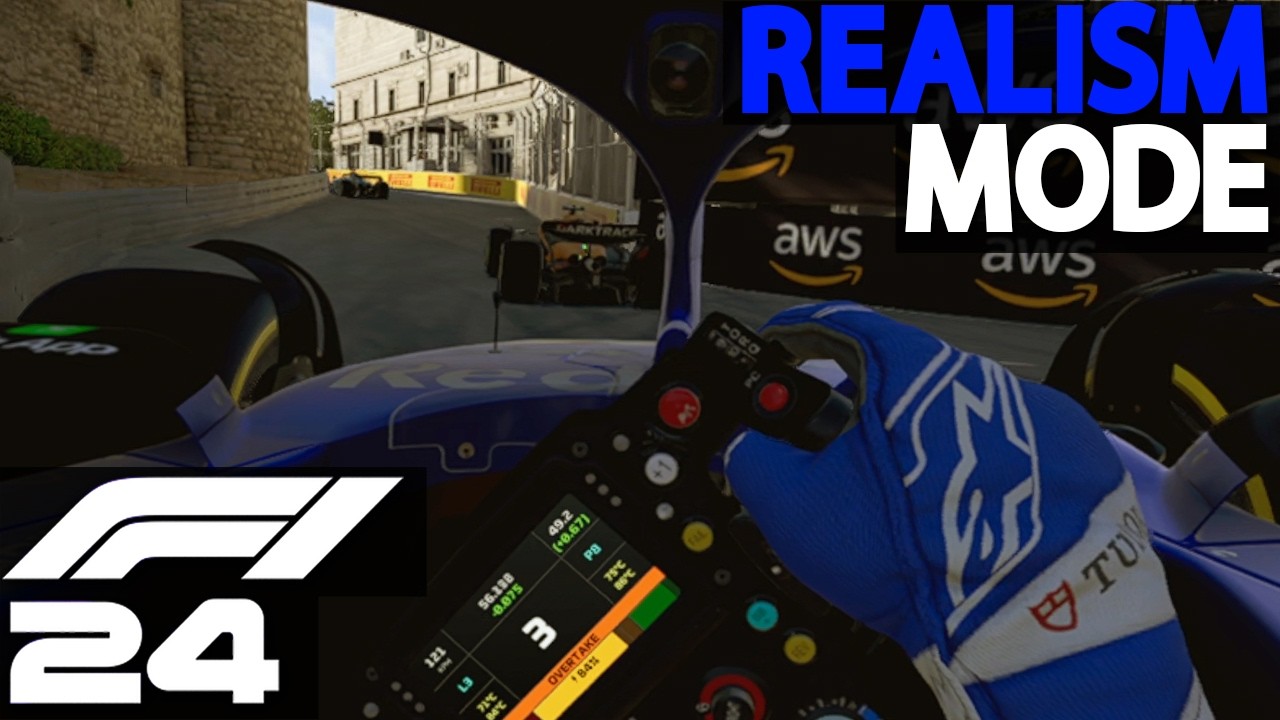 F1 24 REALISM MODE | Daniel Ricciardo at Baku | 100% RACE + VR ...