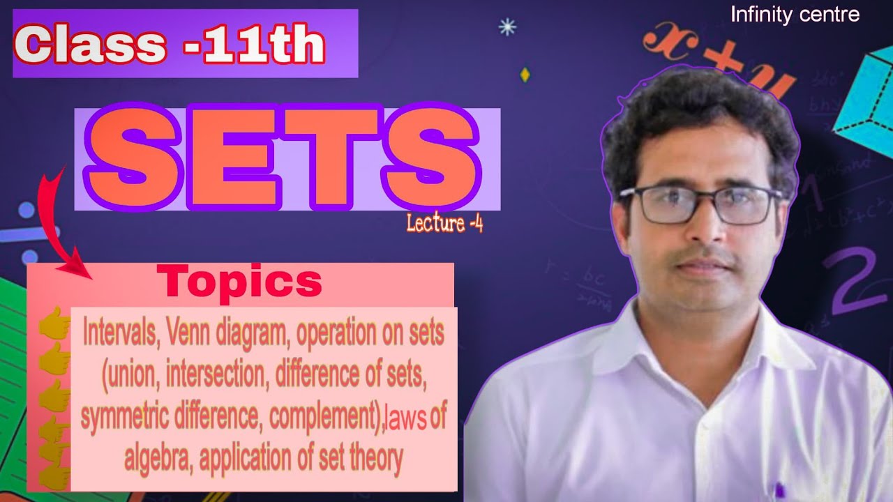 Intervals, Venn diagram, operation on sets,lows of algebra, application ...